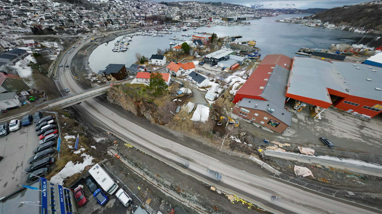 Sprengningsarbeid ved Langnes - Harstadpakken